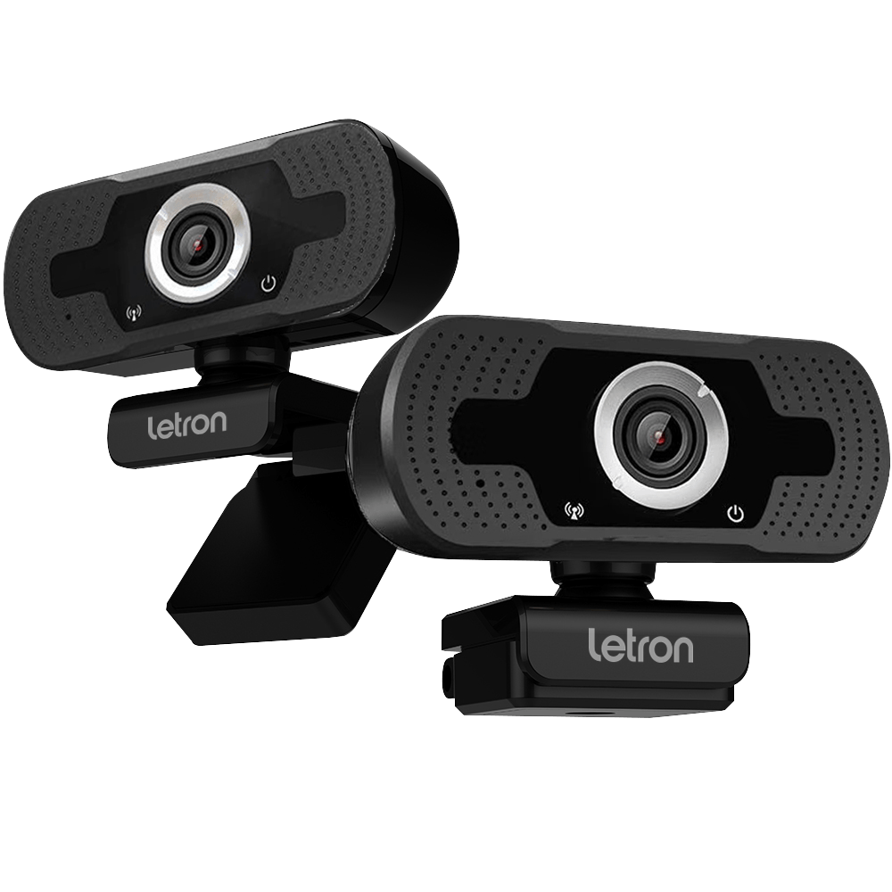WEBCAM HD CYBER BASE GIRATORIA 360 COM MICROFONE PRETO LETRON