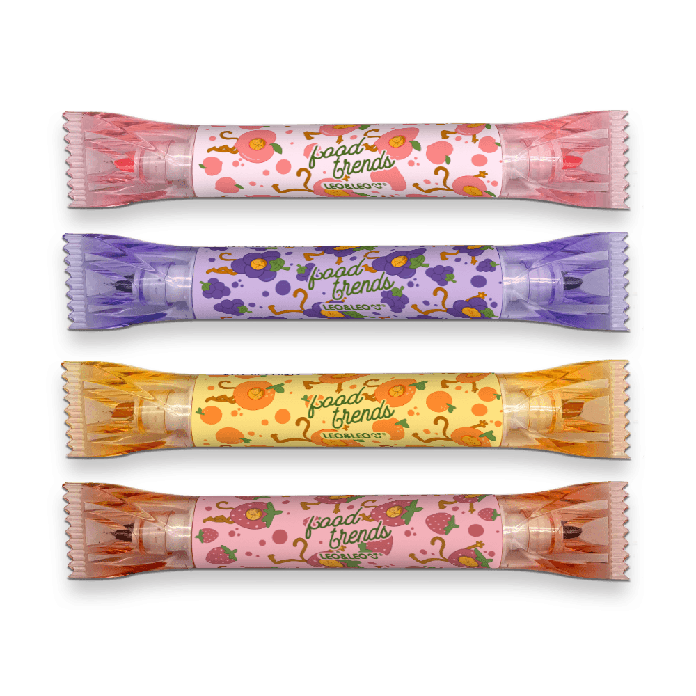 Marca-Texto 2 Em 1 Perfumado Food Trends - Display C/ 24 Und Leo&Leo