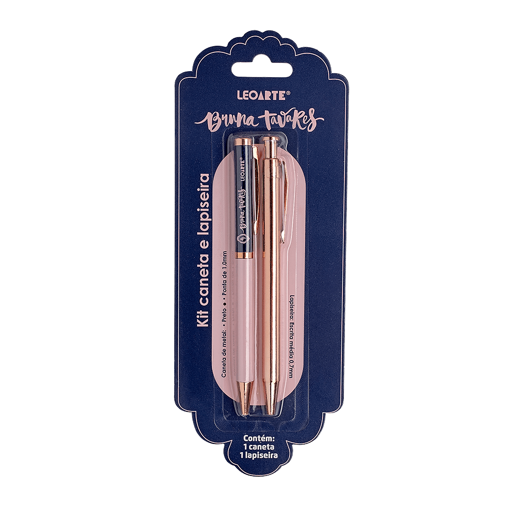 Kit Office Bruna Tavares - Blister C/1 Caneta E 1 Lapiseira Leoarte