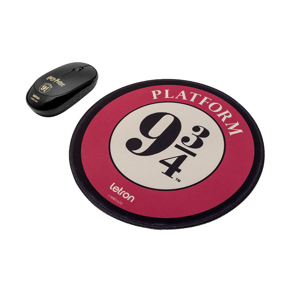 Kit Mouse e Mouse Pad Harry Potter Blister Letron